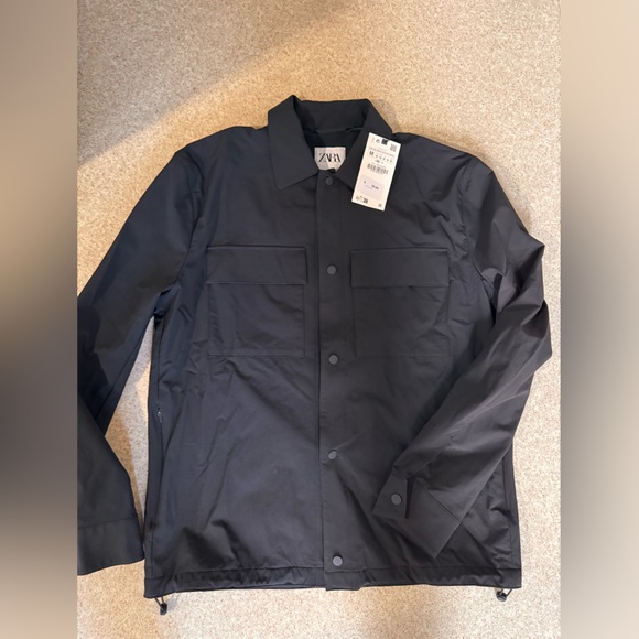 Zara | Jackets & Coats | Mens Zara Field Shirt Jacket Black Medium New ...